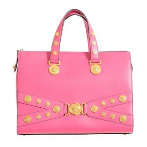Versace | Bags | Versace 0 Leather Pink Handbag Shoulder Bag | Poshmark